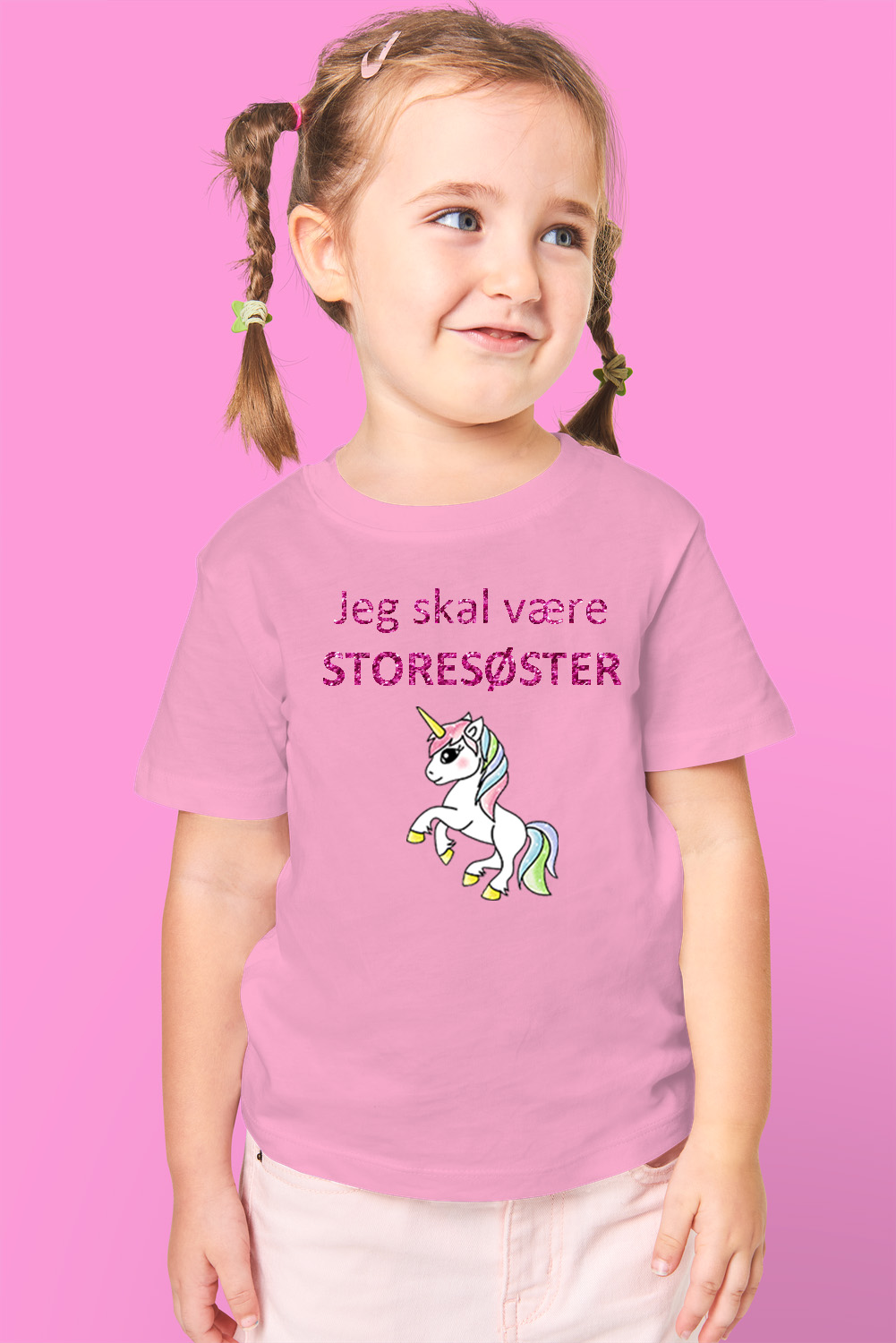 Jeg skal være storesøster T-shirt - vsm-tryk